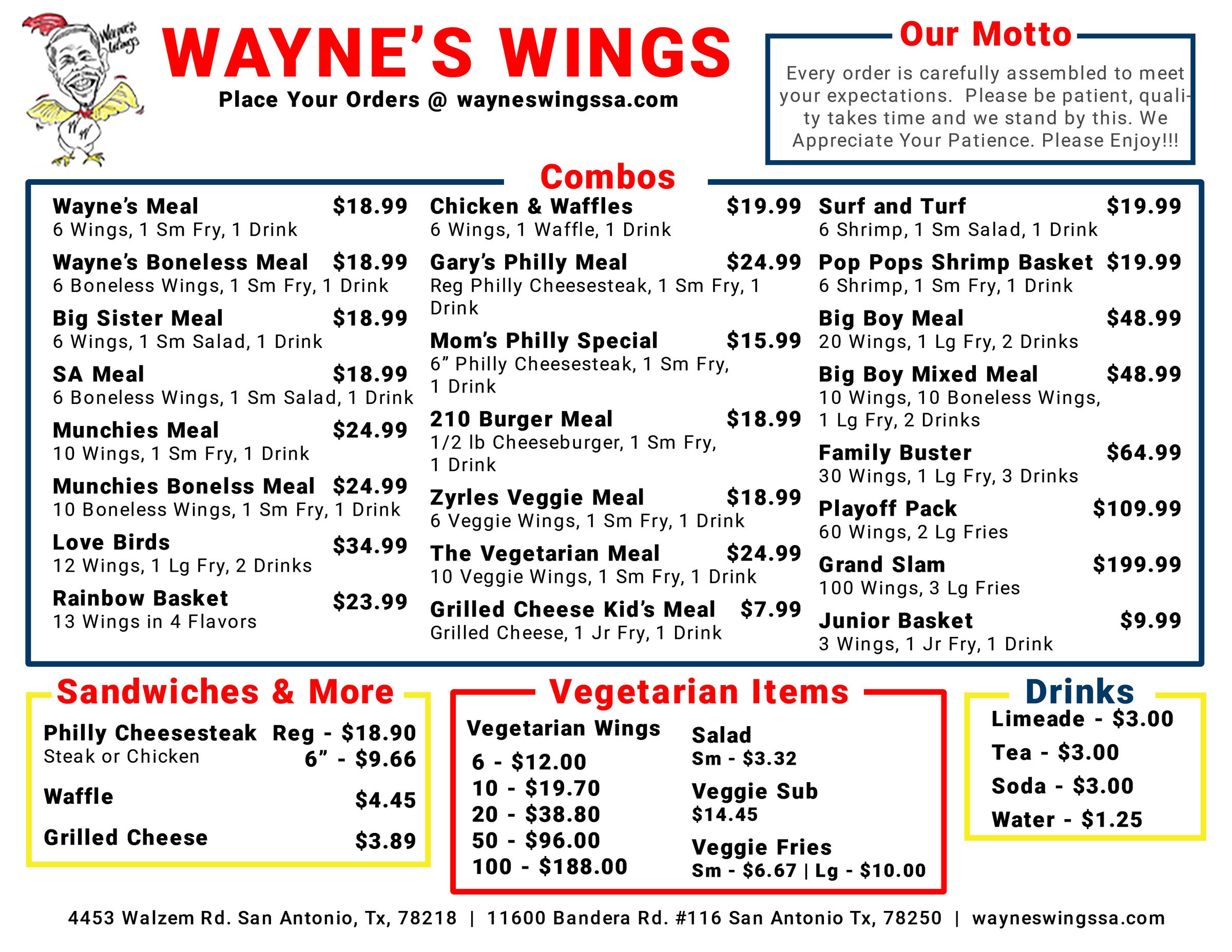 Order Online | Wayne's Wings