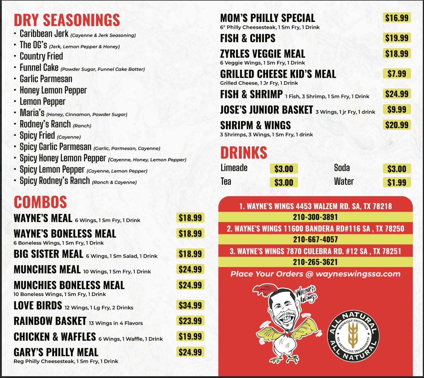 Order Online | Wayne's Wings